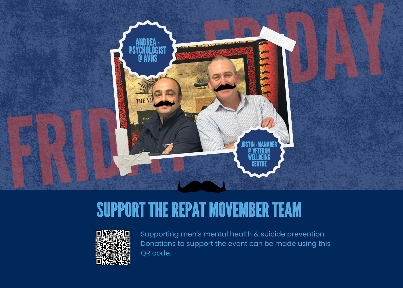 REPAT Movember Fun Walk - Australian Veteran Health Services